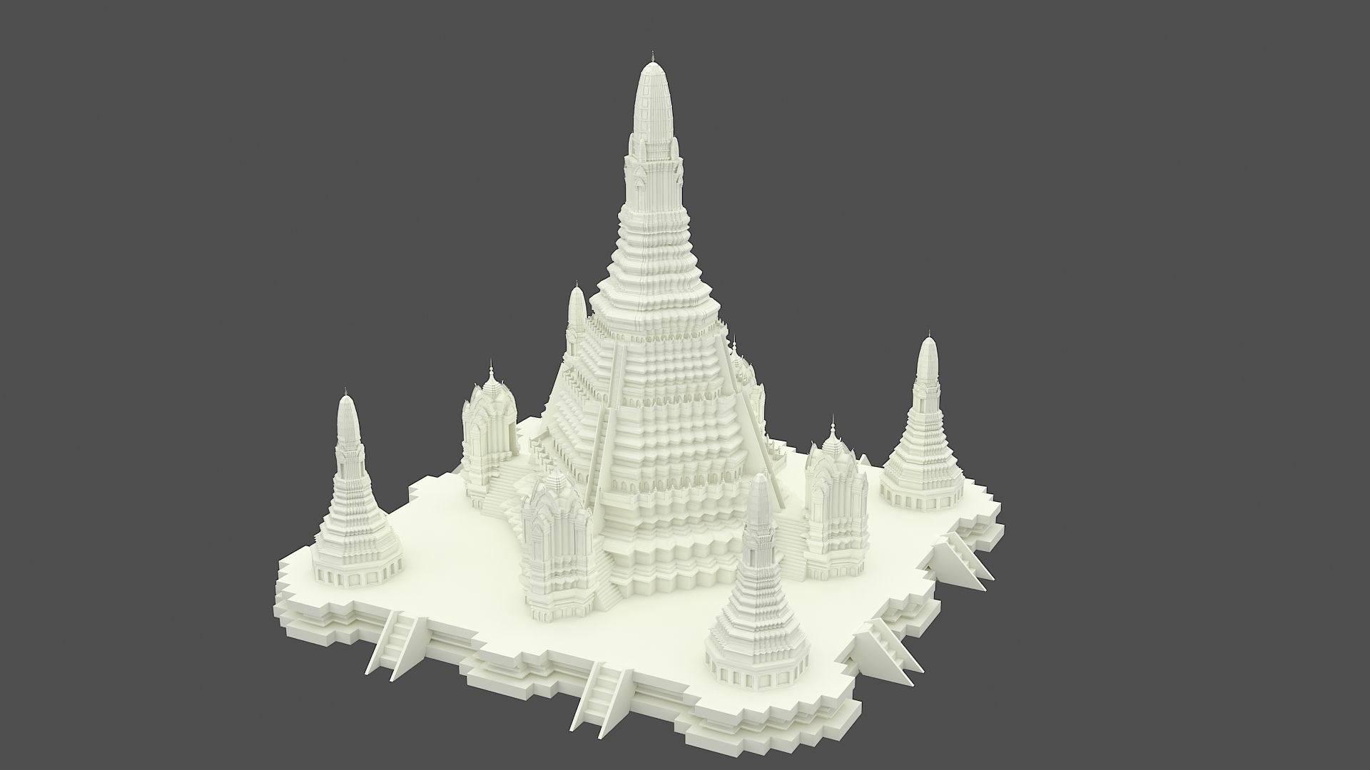 Wat Arun Temple 3D model | CGTrader