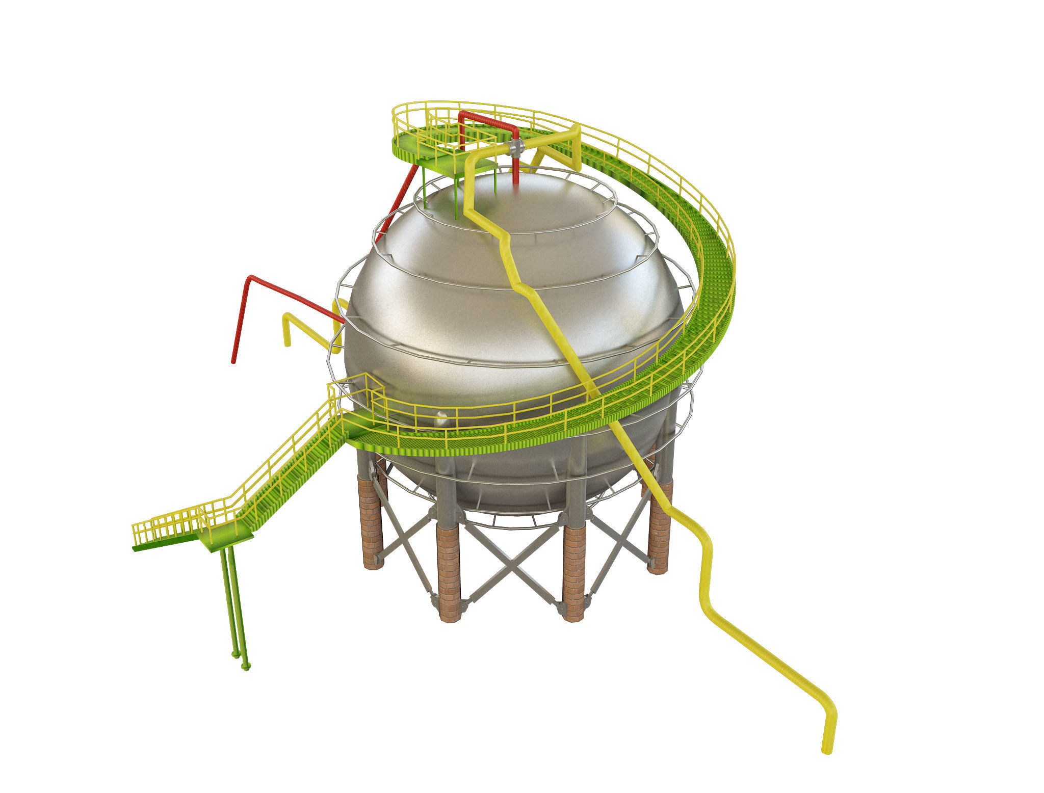 Oil And Gas Refinery Unit m1 3D model | CGTrader