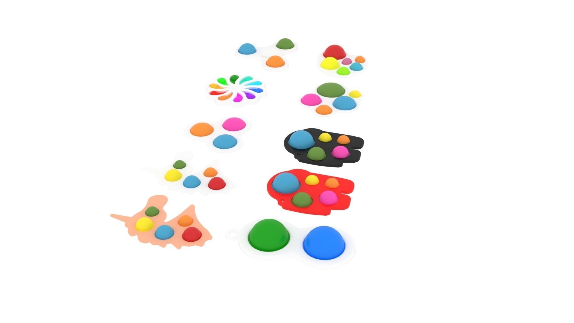 Simple Dimples Set 3D model | CGTrader