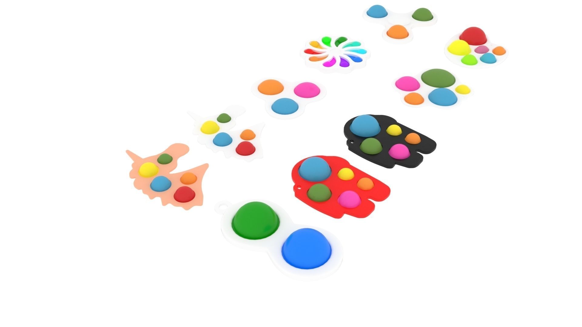 Simple Dimples Set 3D model | CGTrader