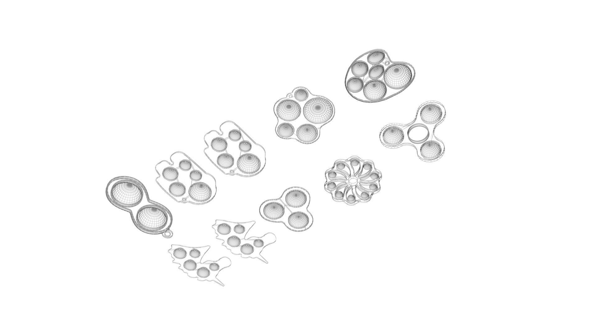 Simple Dimples Set 3D model | CGTrader