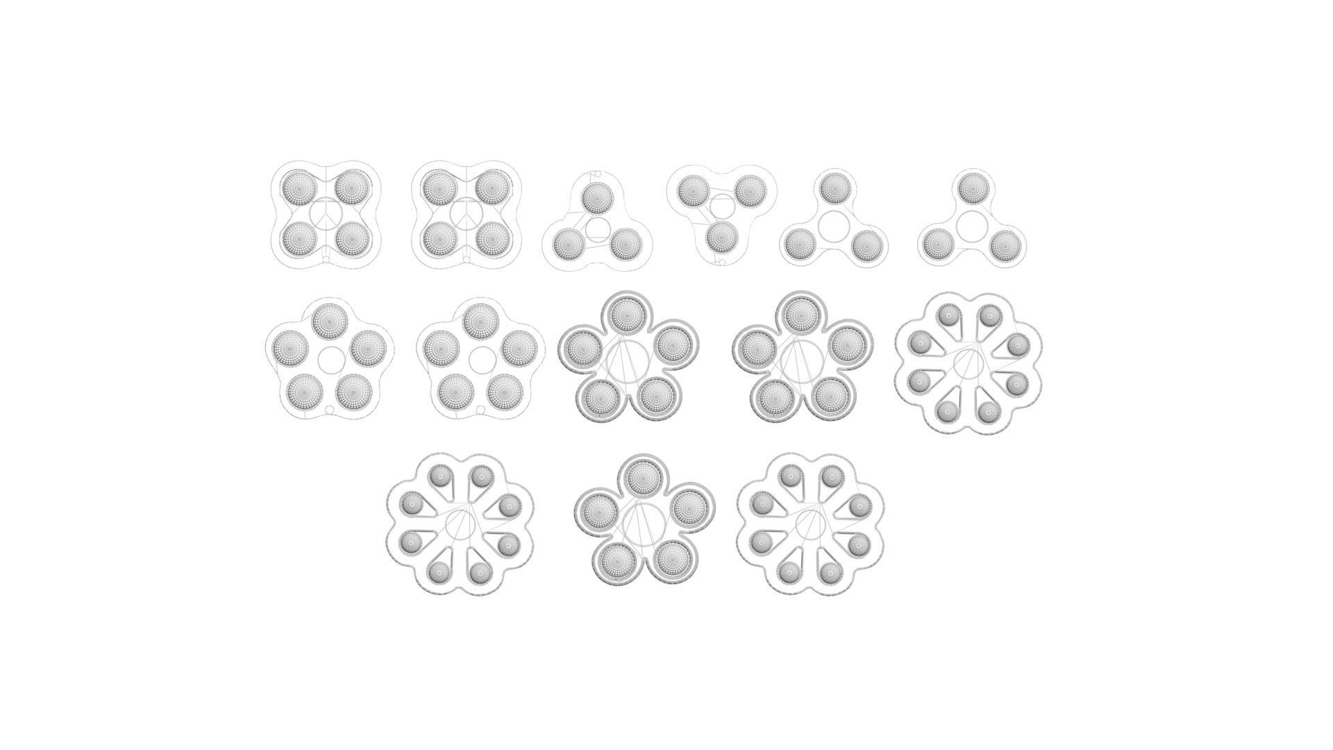 Spinner Simple Dimples Set 3D model | CGTrader