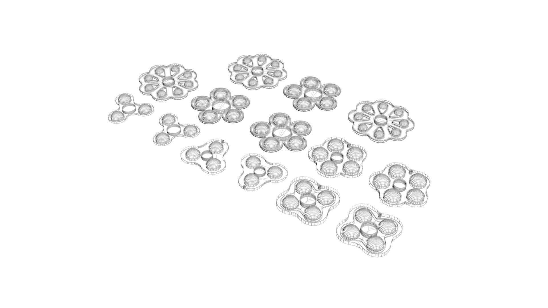 Spinner Simple Dimples Set 3D model | CGTrader