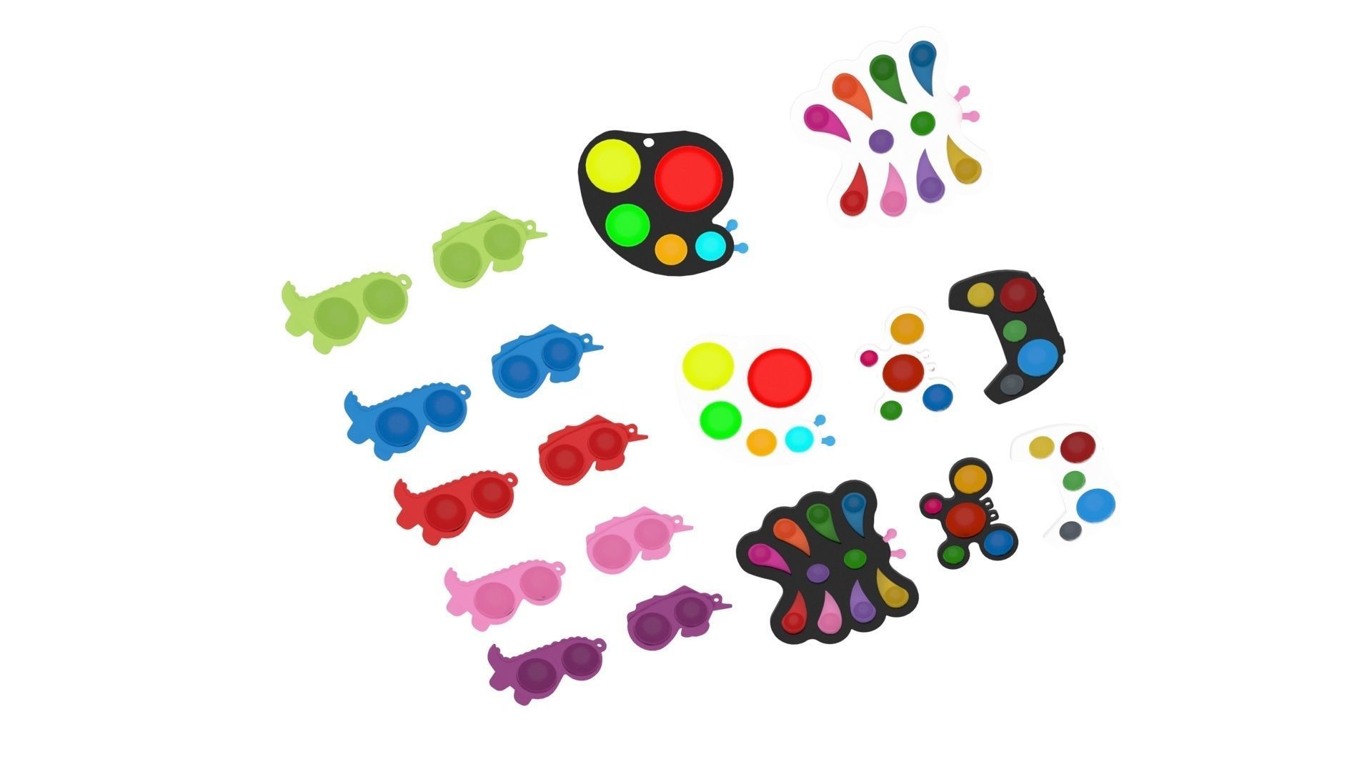 Simple Dimples Set 3D model | CGTrader