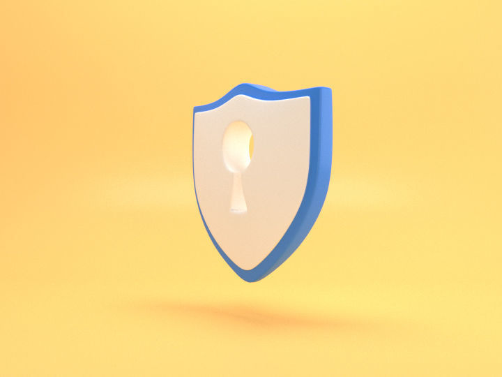 shield 3d model blue color 3D model | CGTrader