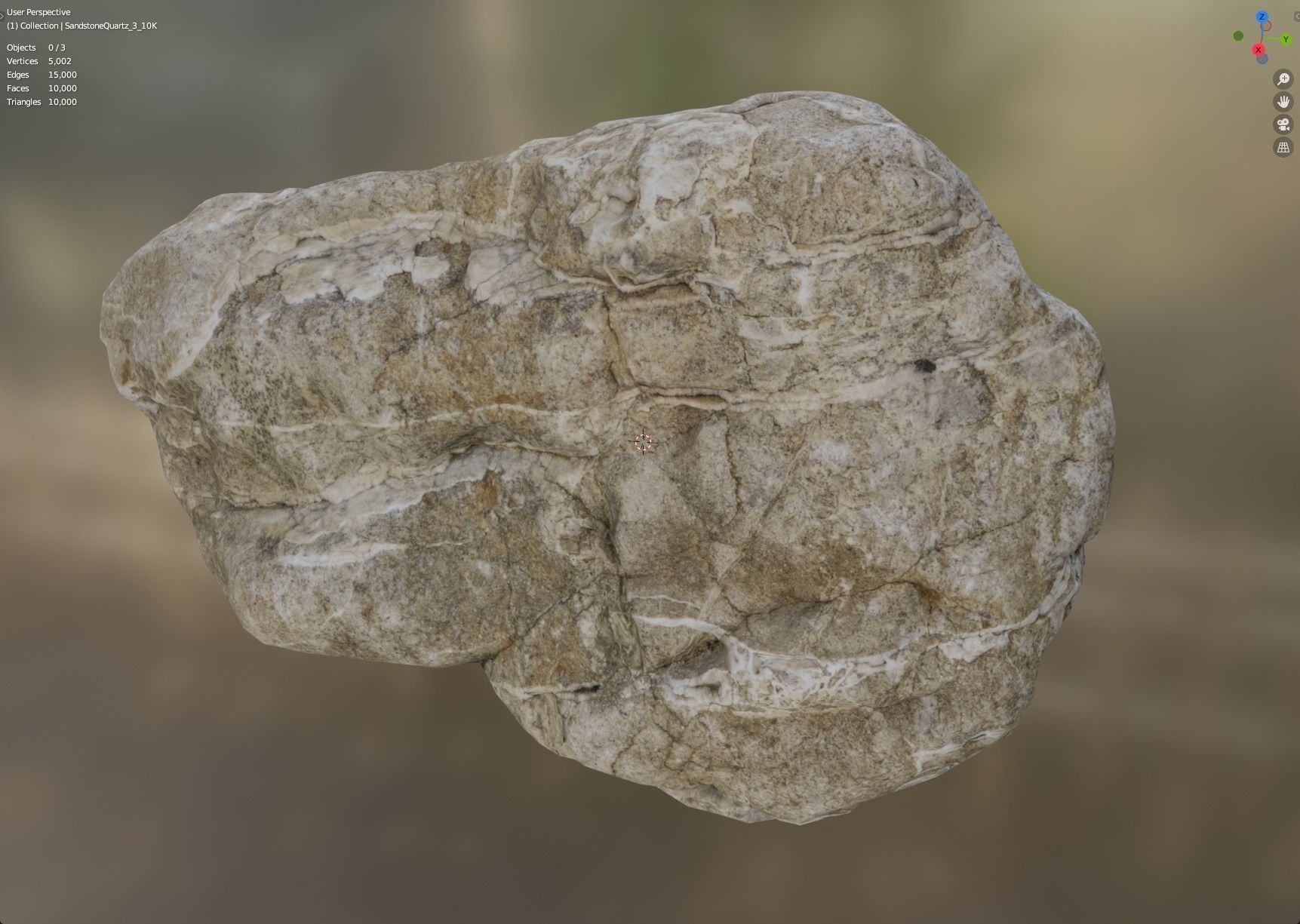 3D model Sandstone with Quartz - 8K Textures - 6 Mesh Resolutions VR ...