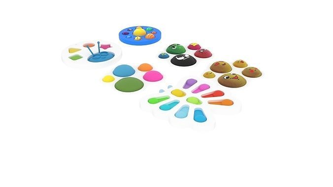 Simple Dimples Set 3D model | CGTrader