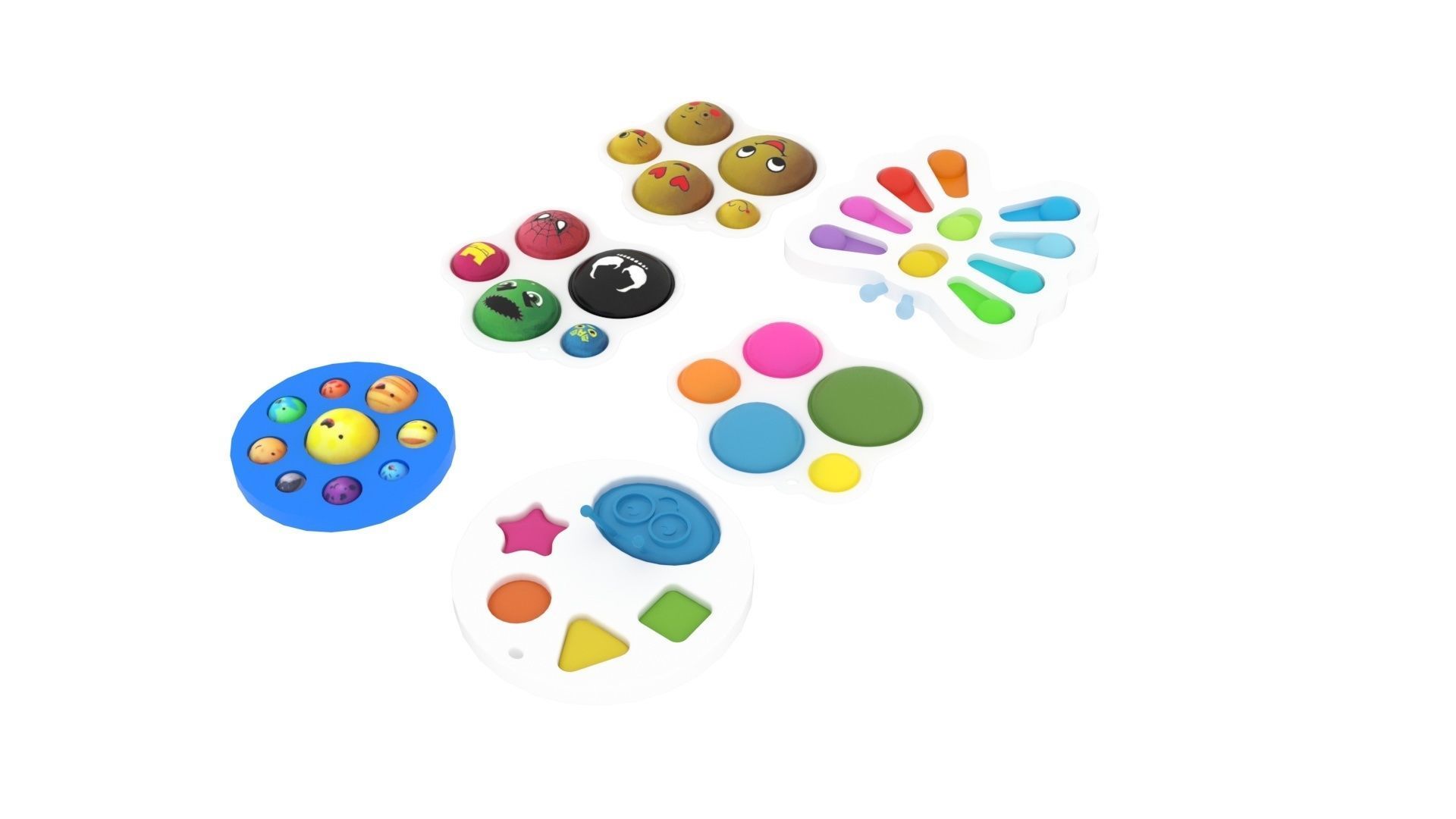 Simple Dimples Set 3D model | CGTrader