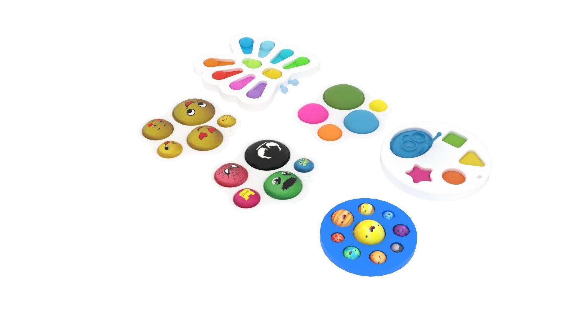 Simple Dimples Set 3D model | CGTrader