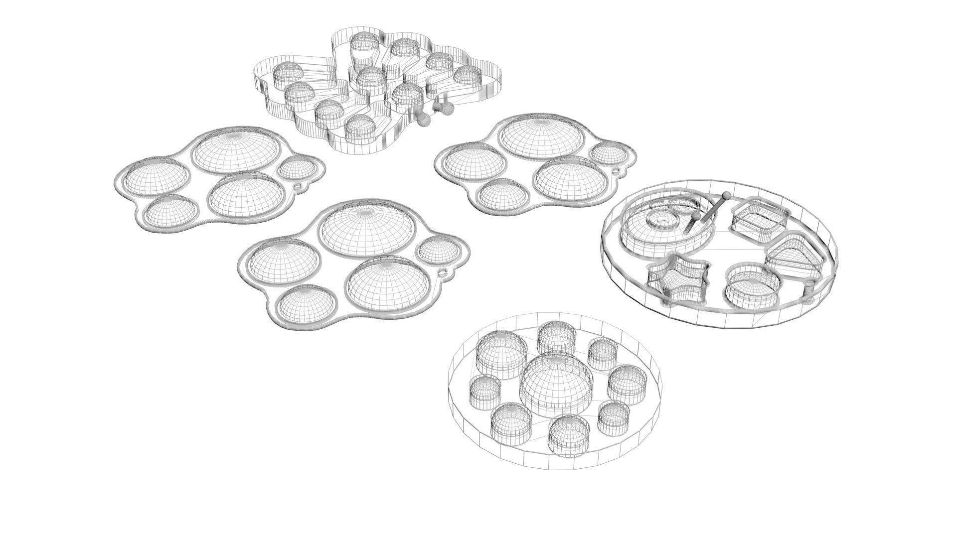 Simple Dimples Set 3D model | CGTrader