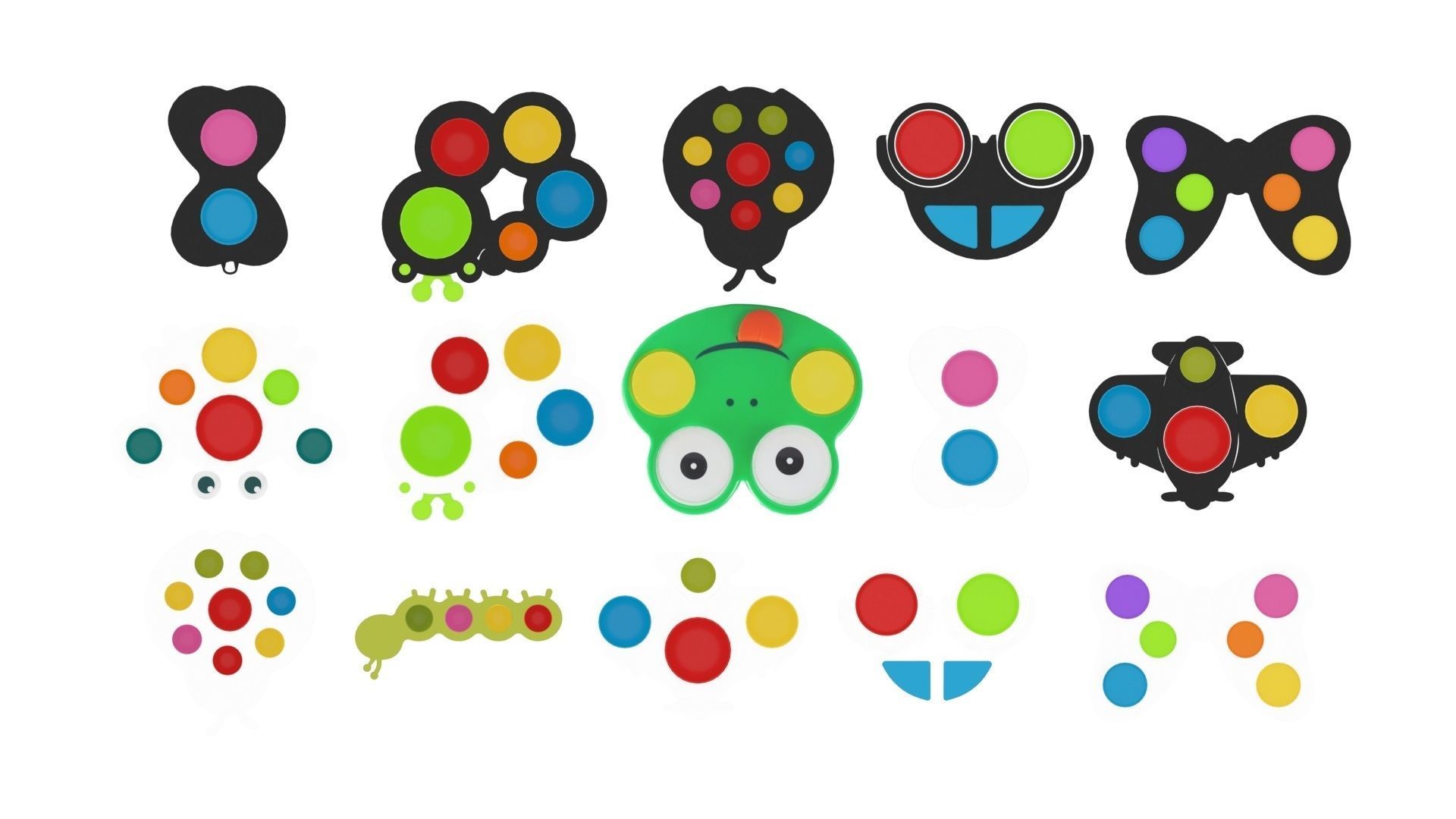 Simple Dimples Set 3D model | CGTrader