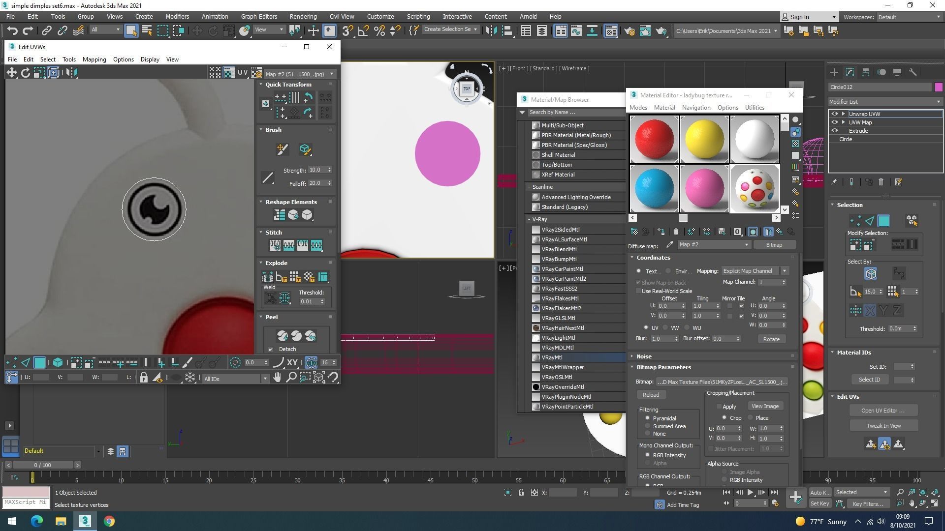 Simple Dimples Set 3D model | CGTrader