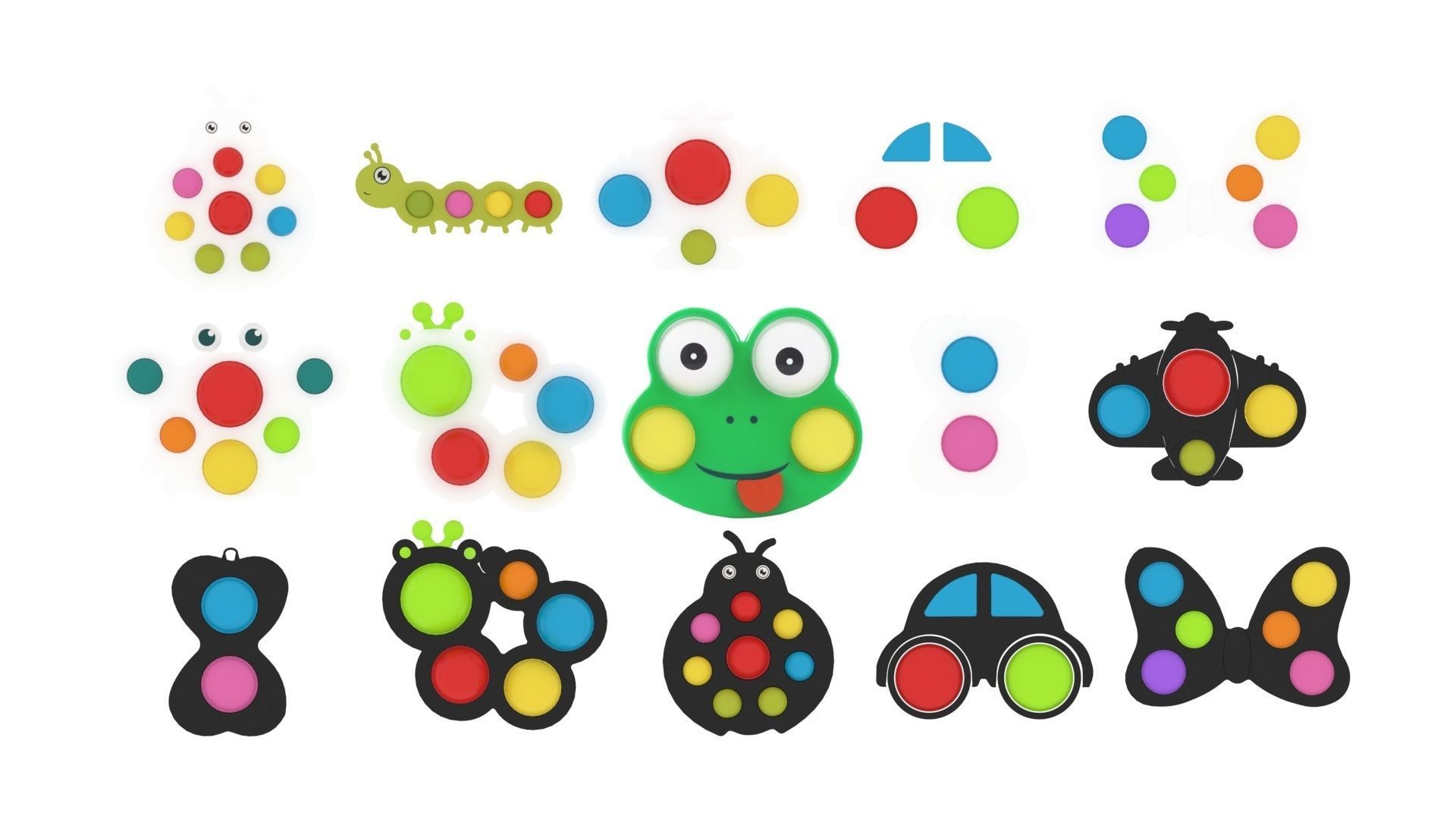 Simple Dimples Set 3D model | CGTrader