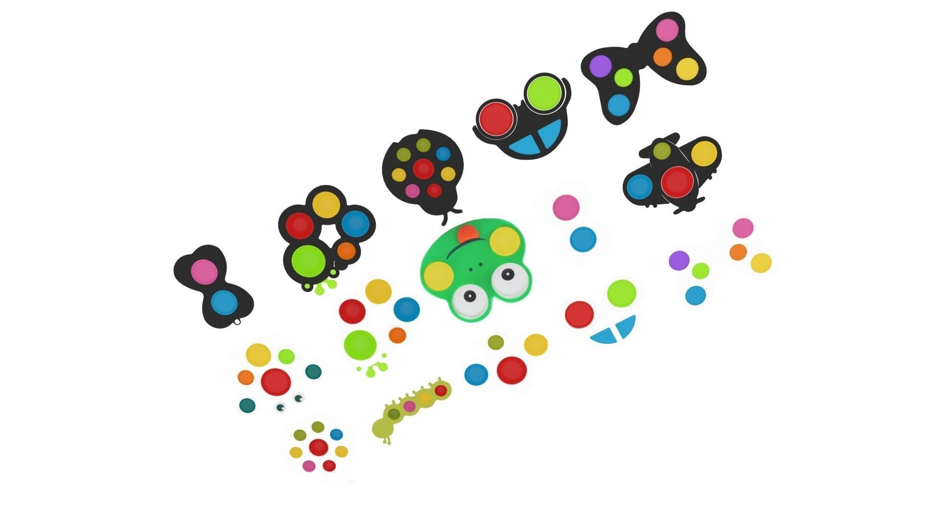 Simple Dimples Set 3D model | CGTrader