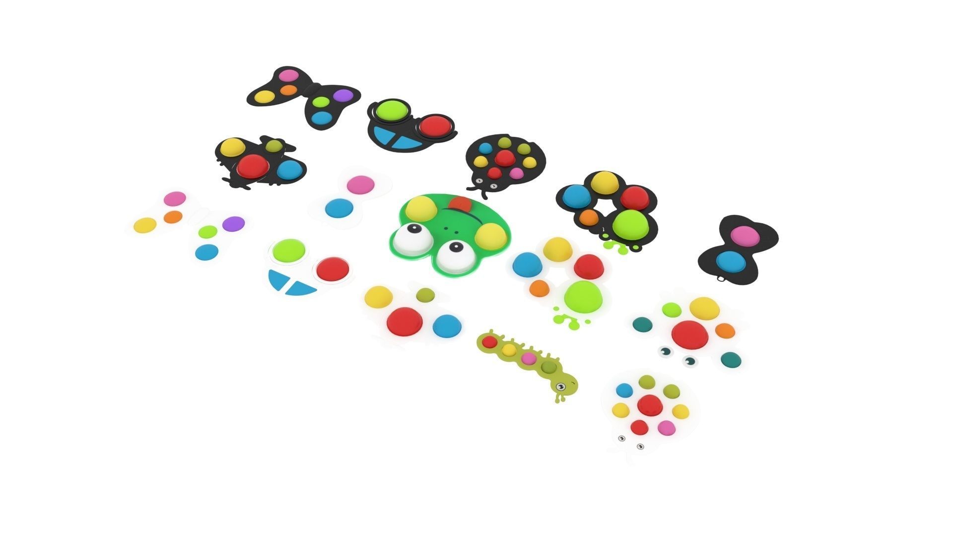 Simple Dimples Set 3D model | CGTrader