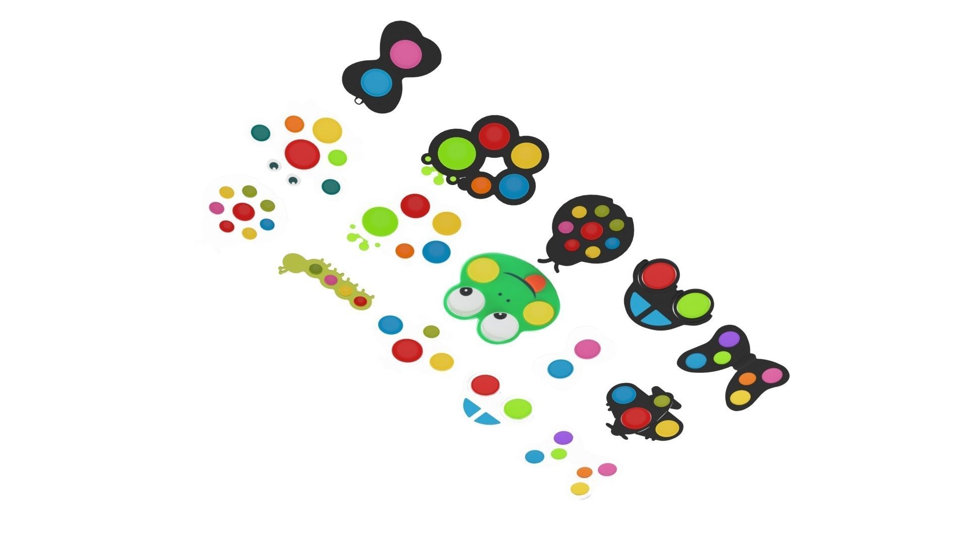 Simple Dimples Set 3D model | CGTrader