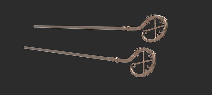 Druid Shaman Staff low res 3D model | CGTrader