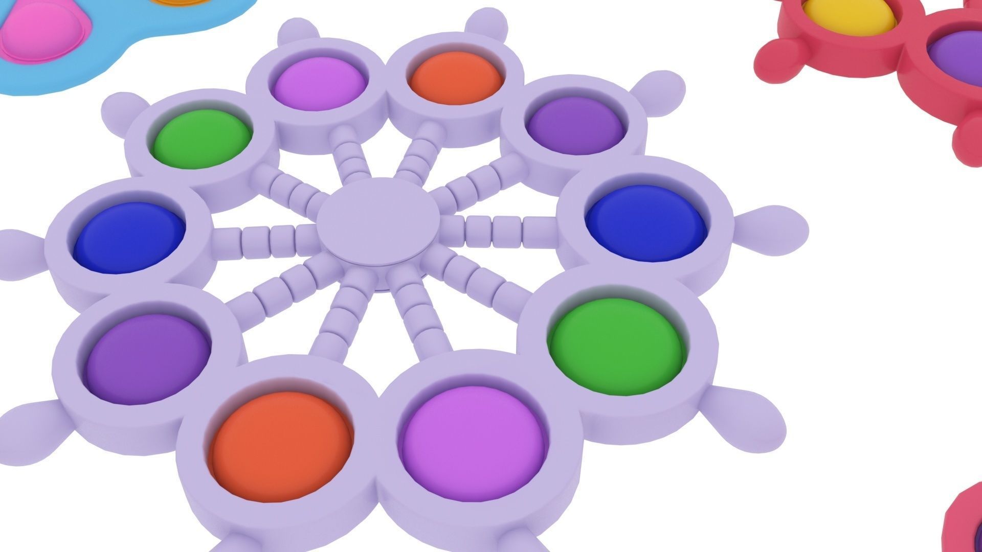 Spinner Simple Dimples Set 3D model | CGTrader