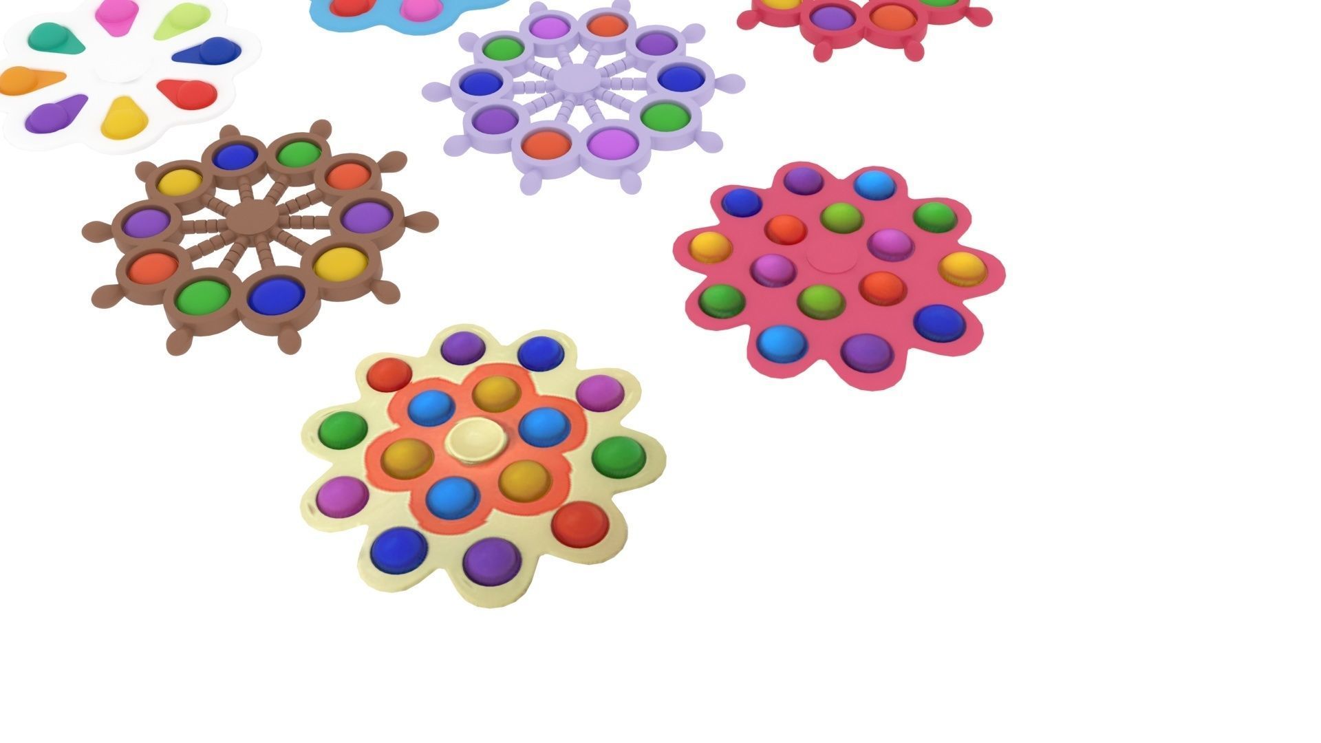 Spinner Simple Dimples Set 3D model | CGTrader