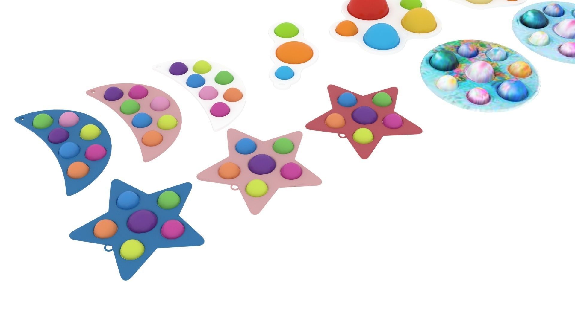 Simple Dimples Set 3D model | CGTrader