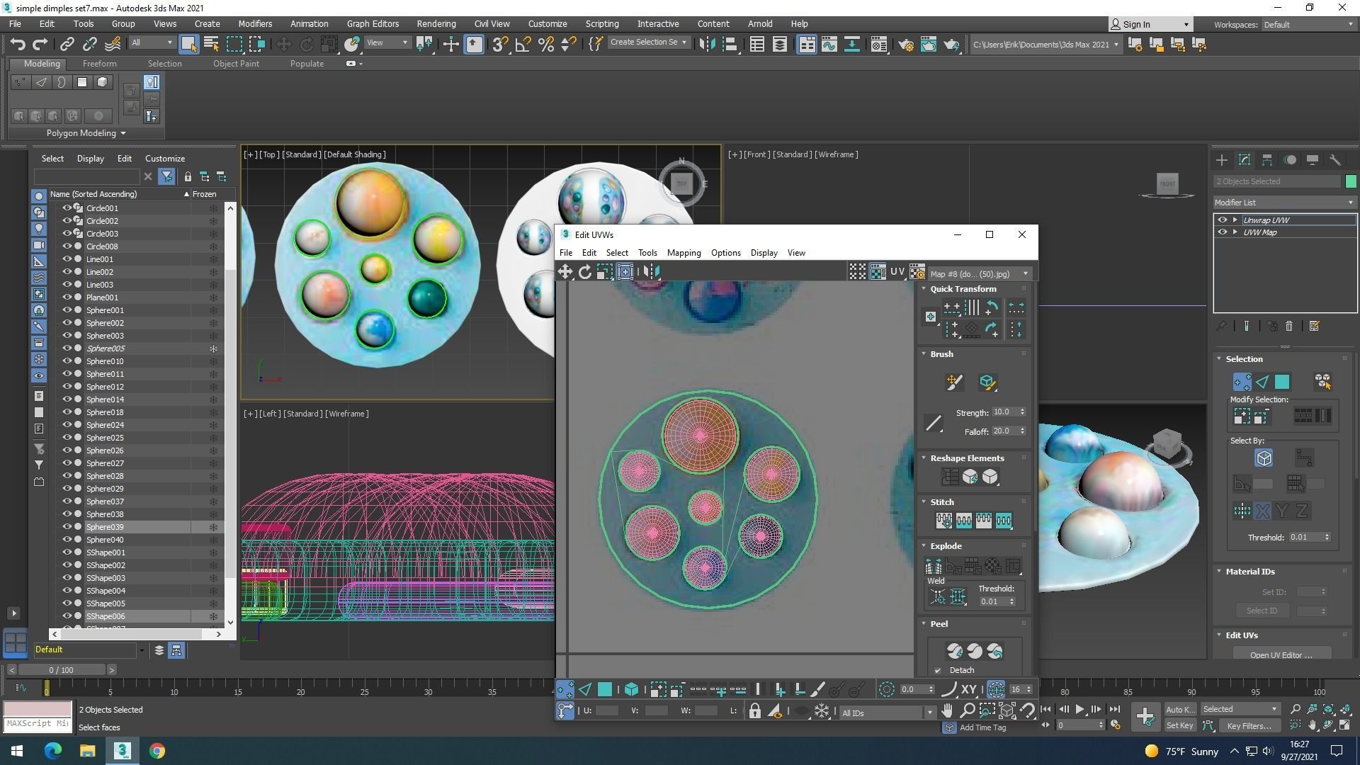 Simple Dimples Set 3D model | CGTrader