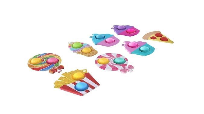 Fast Food Simple Dimples Set 3D model | CGTrader