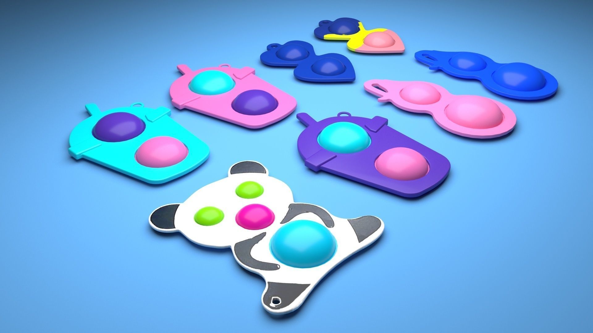 Simple Dimples Set 3D model | CGTrader