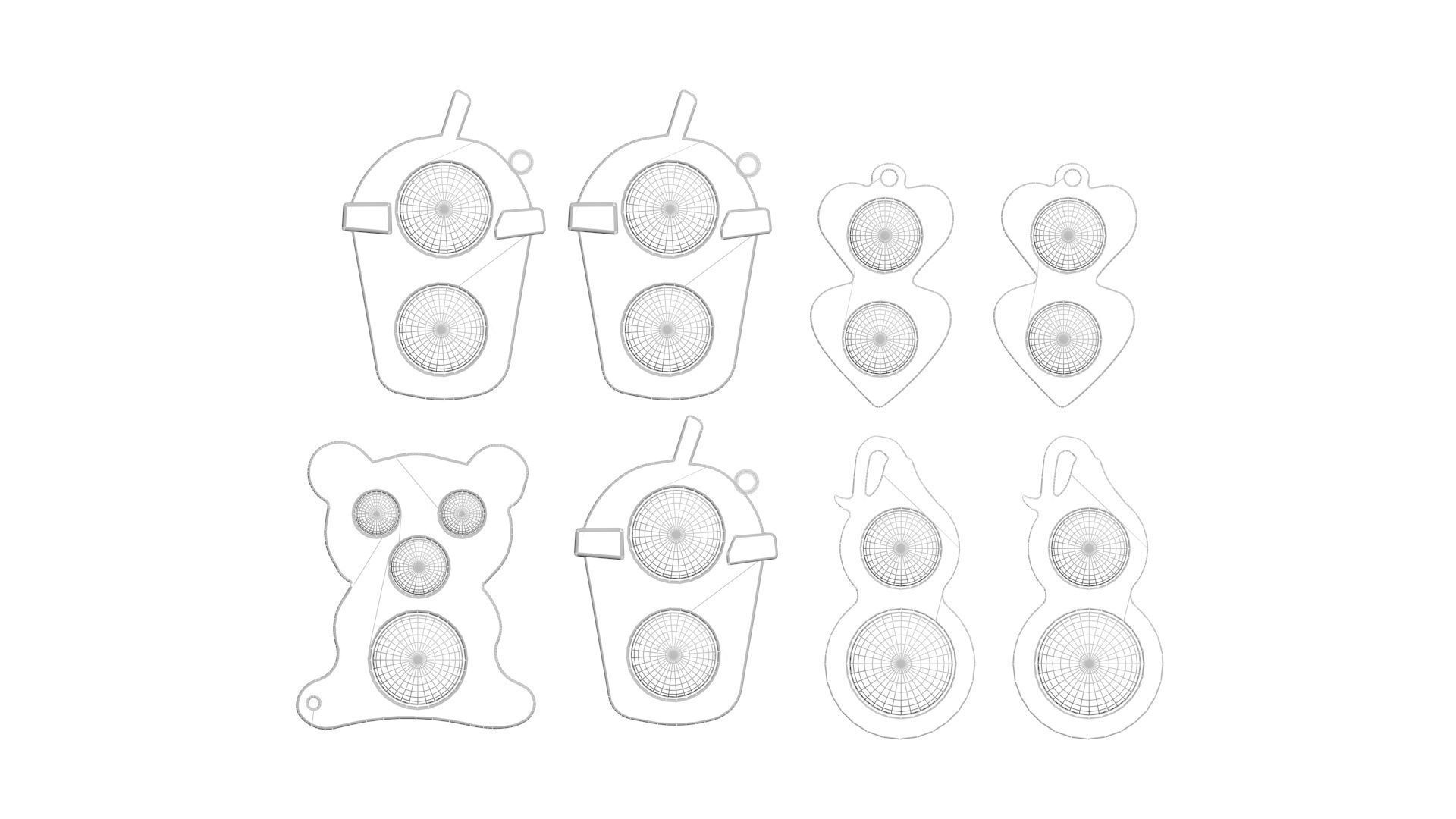 Simple Dimples Set 3D model | CGTrader