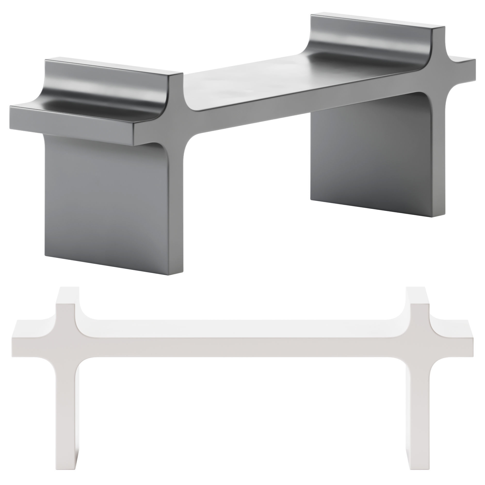 DHARMA Garden Bench by BAXTER 3D model | CGTrader