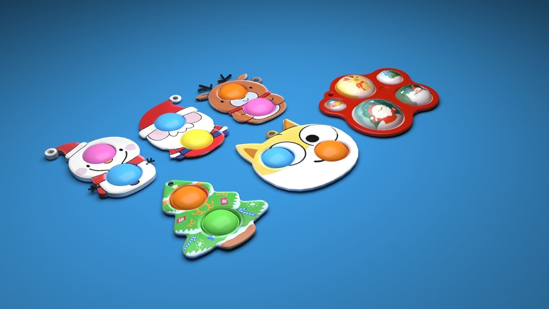 Christmas Simple Dimples Set 3D model | CGTrader