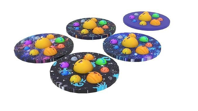 Planets Simple Dimples Set 3D model | CGTrader