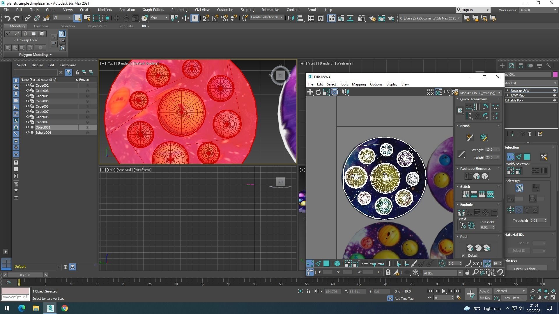 Planets Simple Dimples Set 3D model | CGTrader