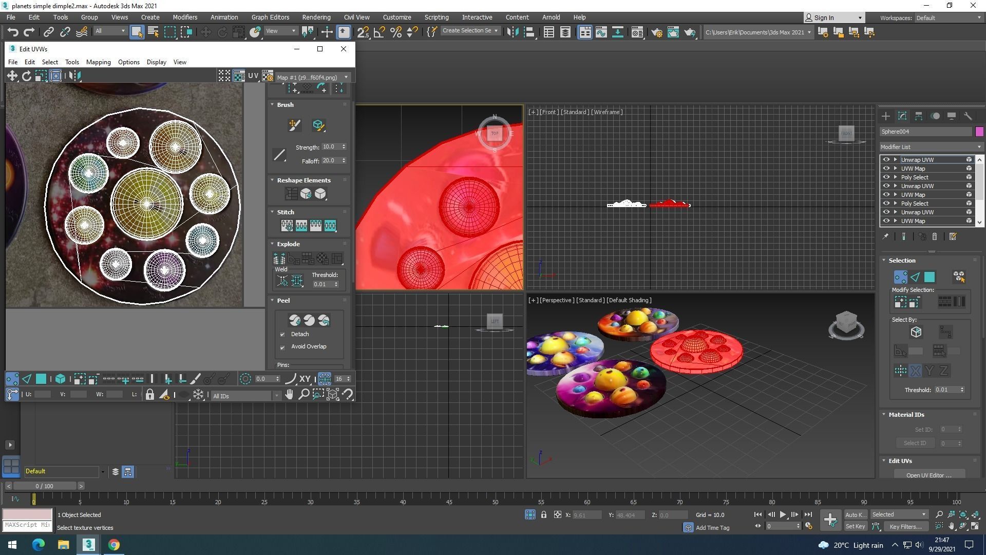 Planets Simple Dimples Set 3D model | CGTrader
