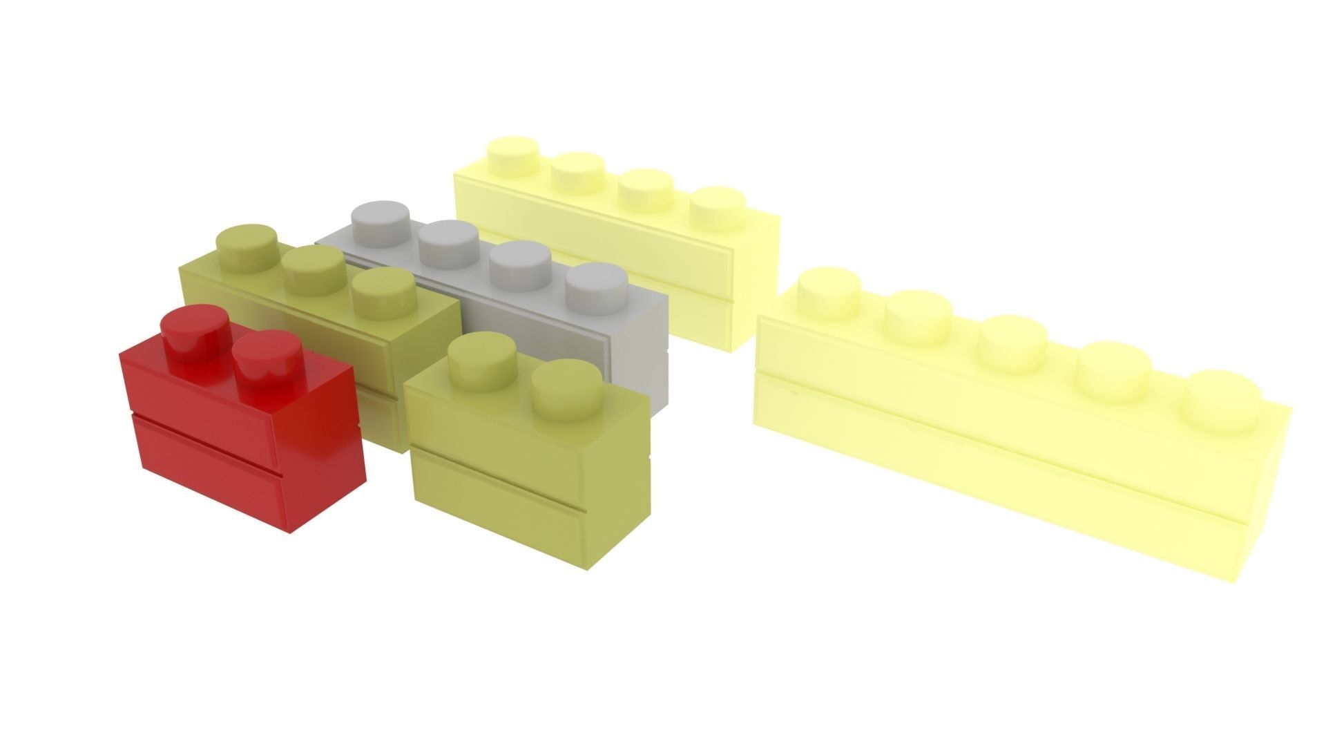 Lego Masonry Profile Bricks 3D model | CGTrader
