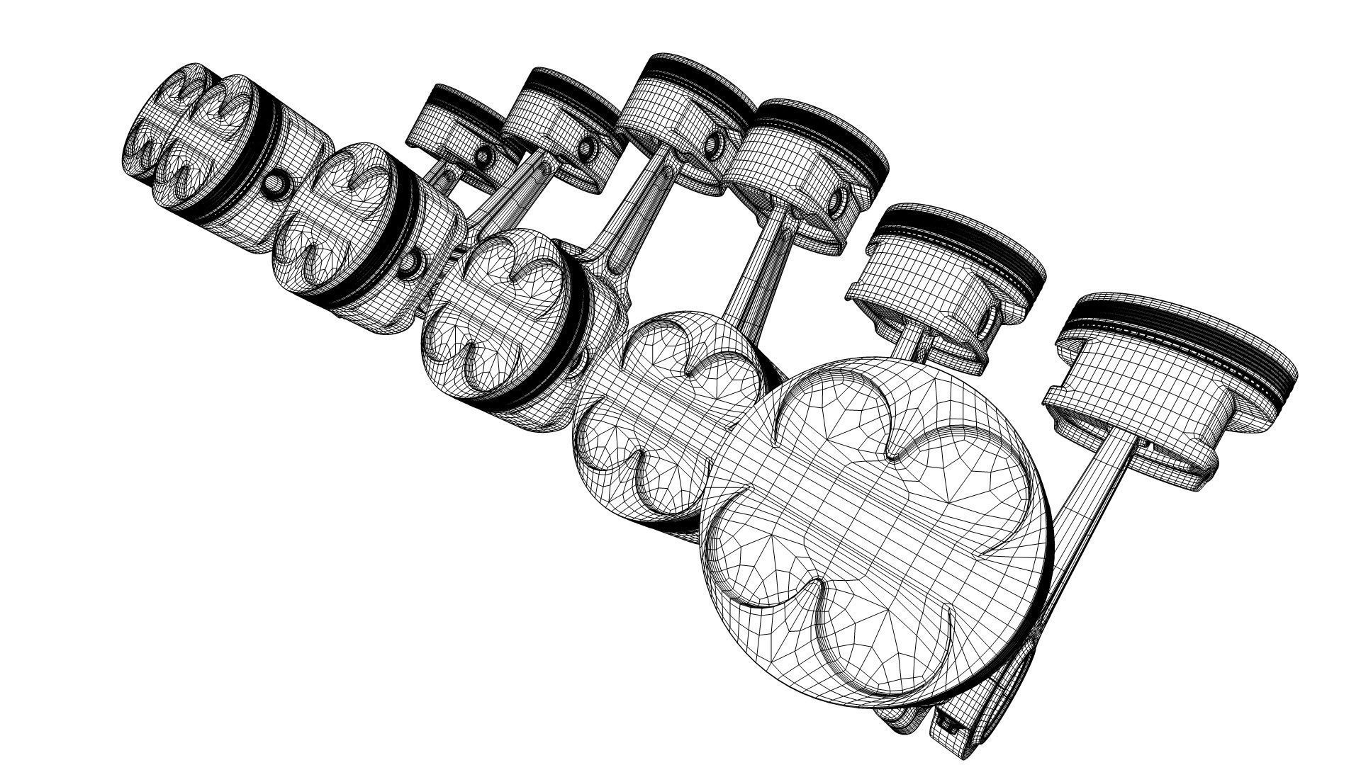 V12 Engine Working Animated 3D model animated rigged | CGTrader