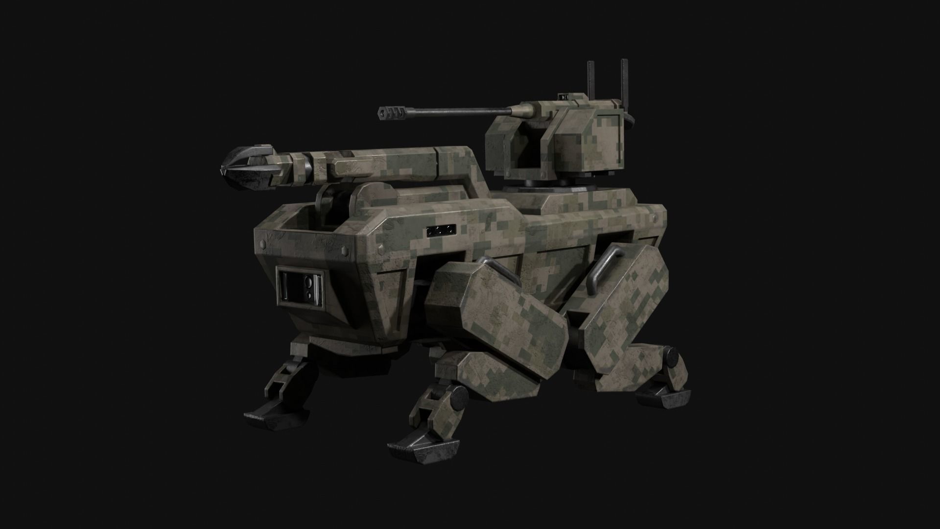 3D model Military robot dog VR / AR / low-poly | CGTrader