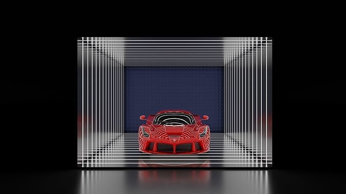 3D model Car Exposition - Showroom Render Scene 3D Model VR / AR / low ...