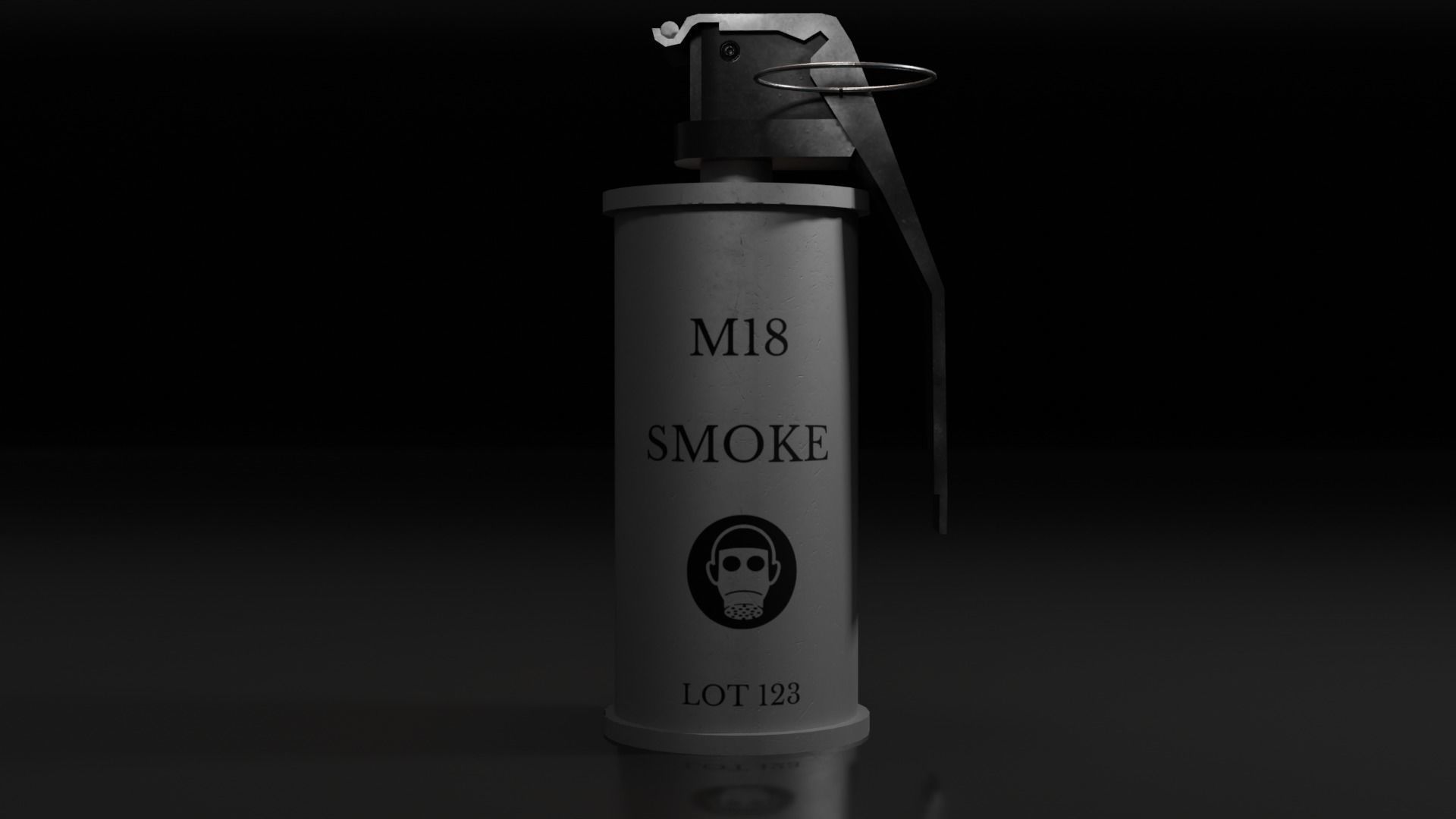 smoke flash grenade free VR / AR / low-poly 3D model | CGTrader