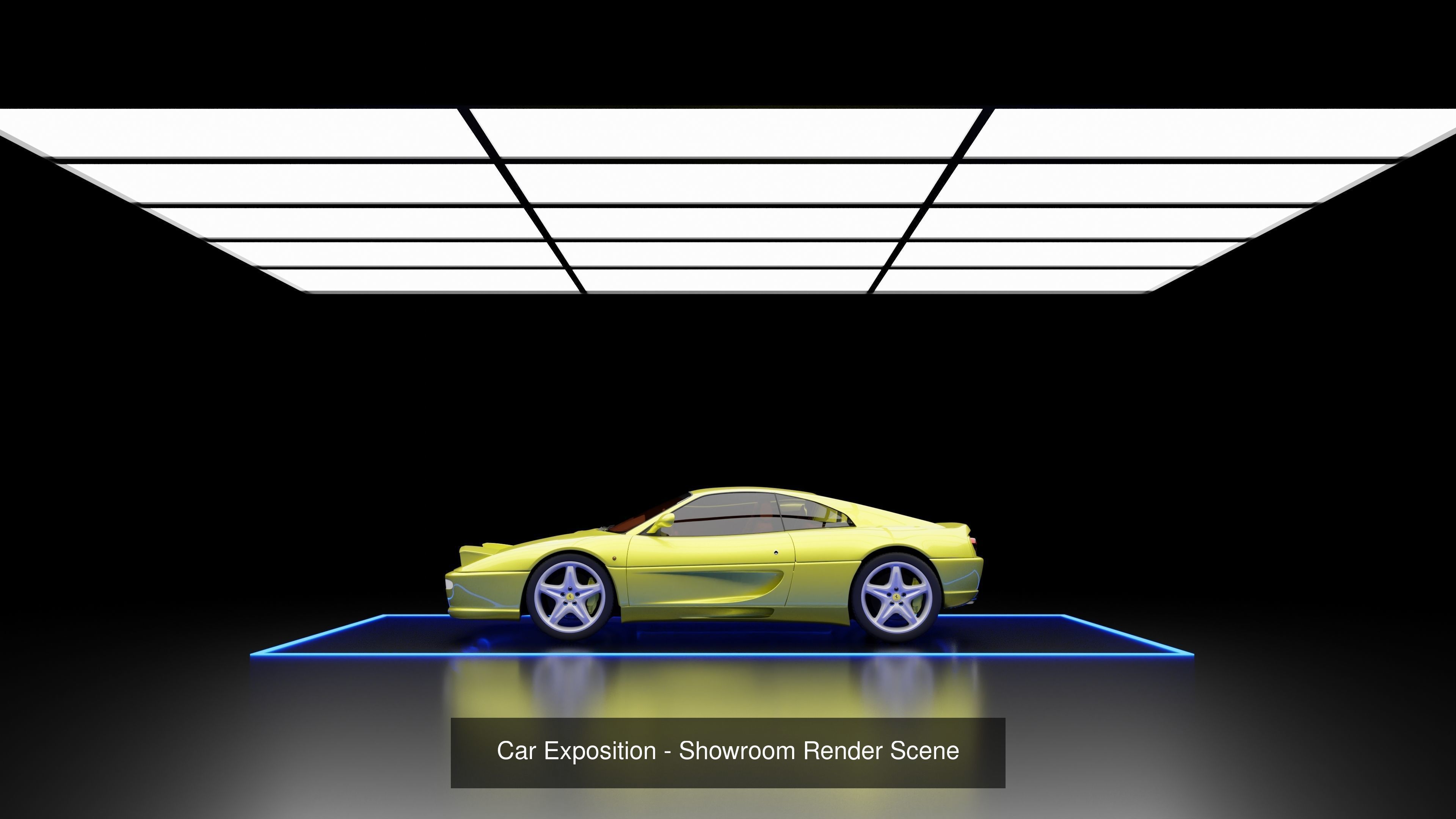 3D Model Collection 6 Car Exposition - Showroom Scenes VR / AR / low ...