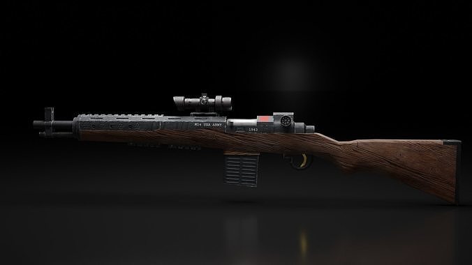m14sniper rifle free VR / AR / low-poly 3D model | CGTrader
