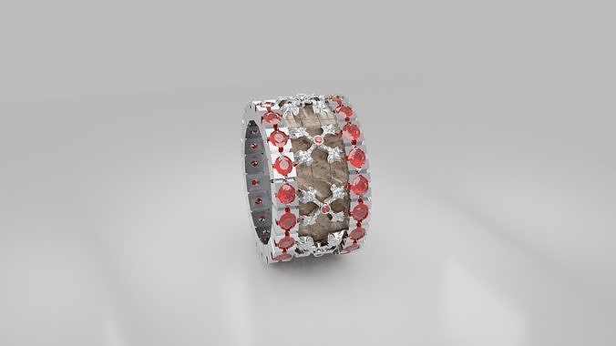 Wedding Engagement Women Diamond Gold Silver Ring 3D Model 3D model ...