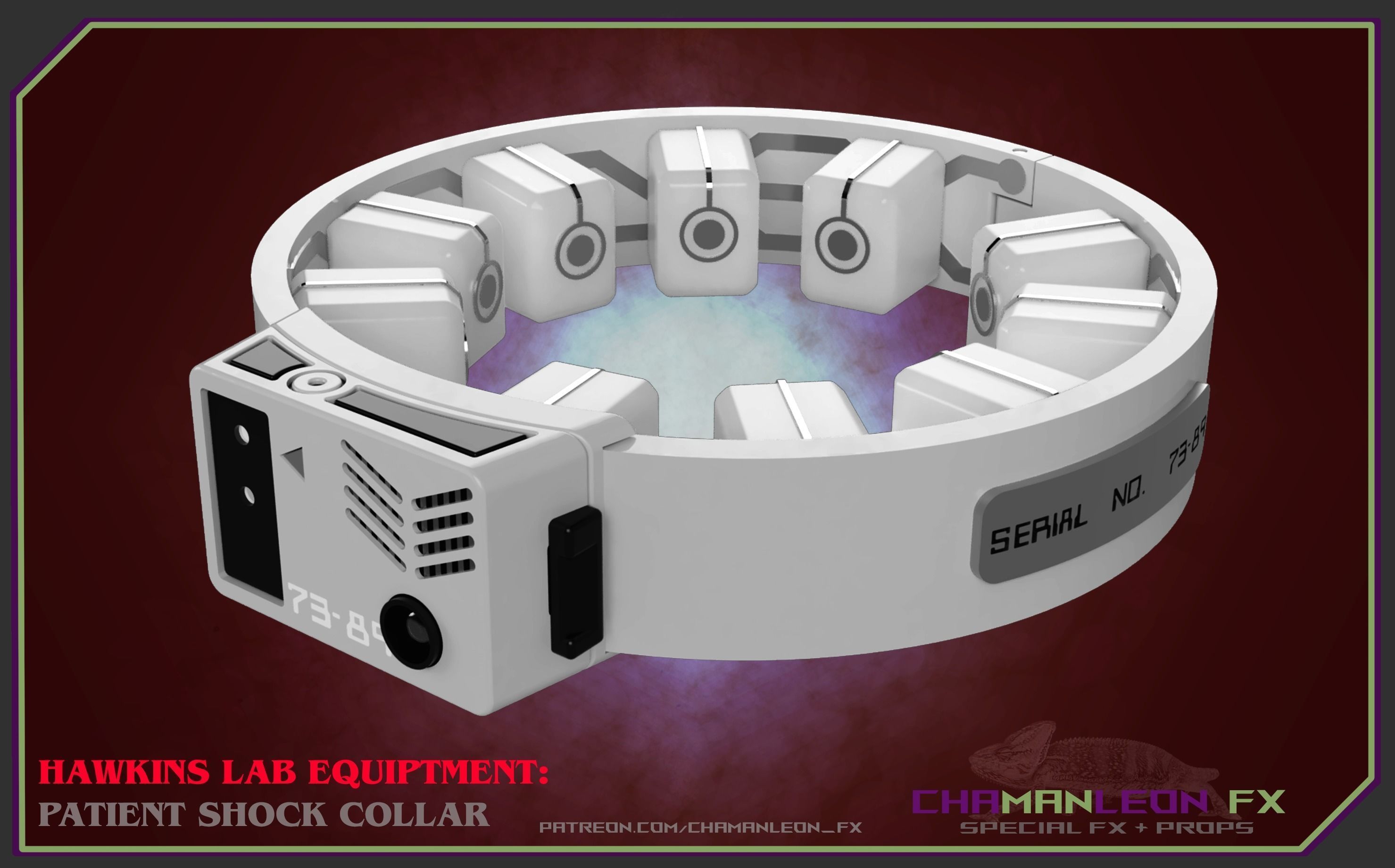 Hawkins Lab Shock Collar Stranger Things Cosplay 3D model 3D printable ...