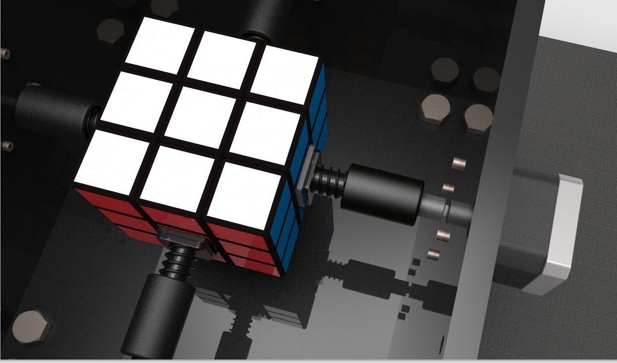 Rubiks Cube solving robot full detailed CAD 3D model 3D printable ...