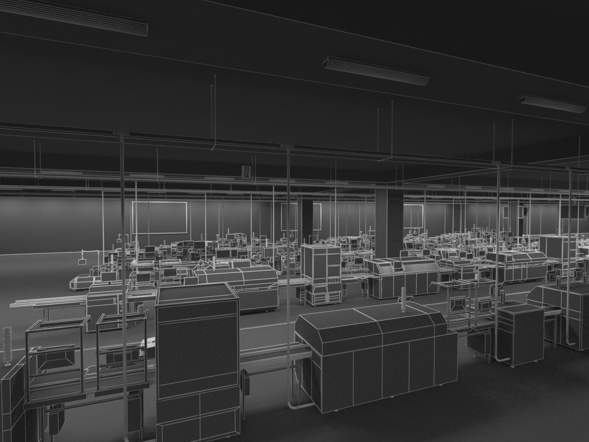 Factory Interior Scene 3D model | CGTrader
