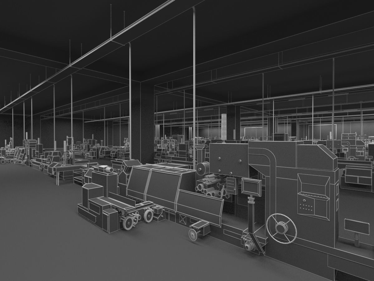 Factory Interior Scene 3D model | CGTrader