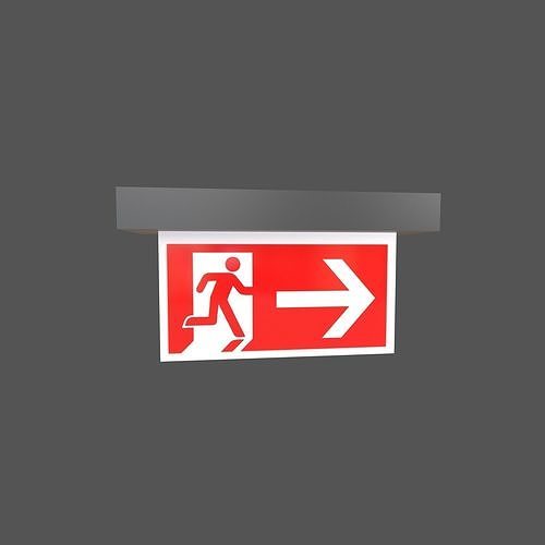 3D model Exit Sign v1 009 VR / AR / low-poly | CGTrader