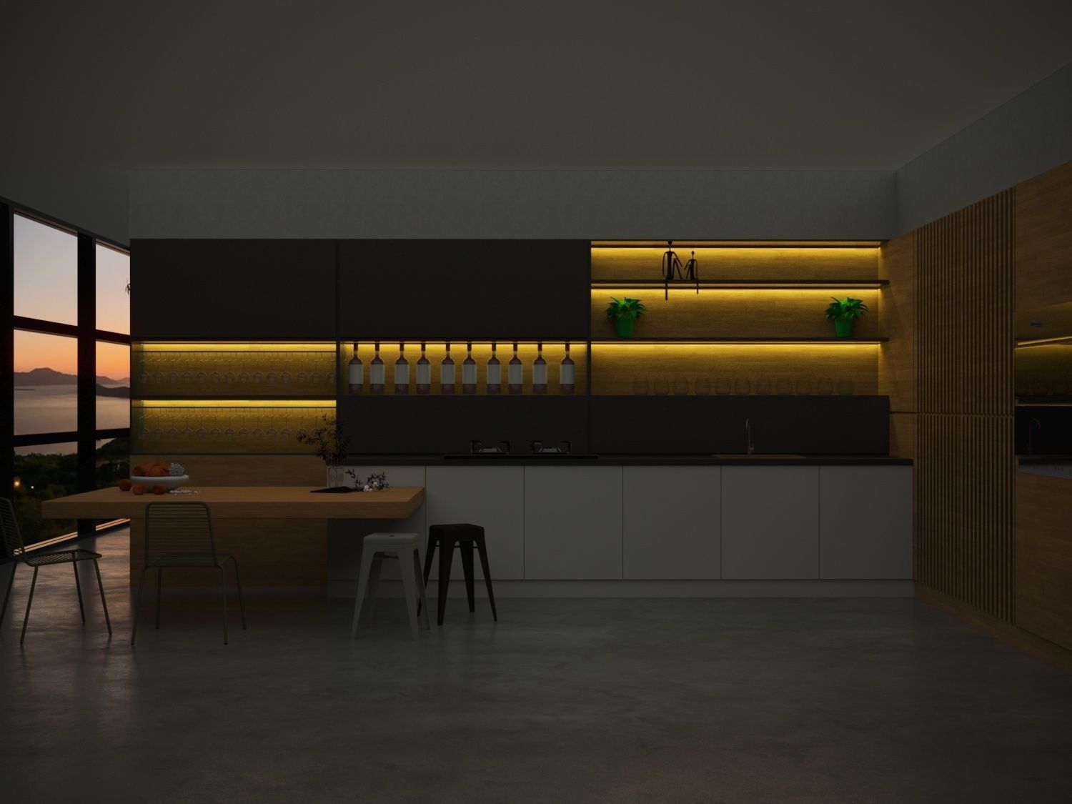 Kitchen lighting 3D model | CGTrader