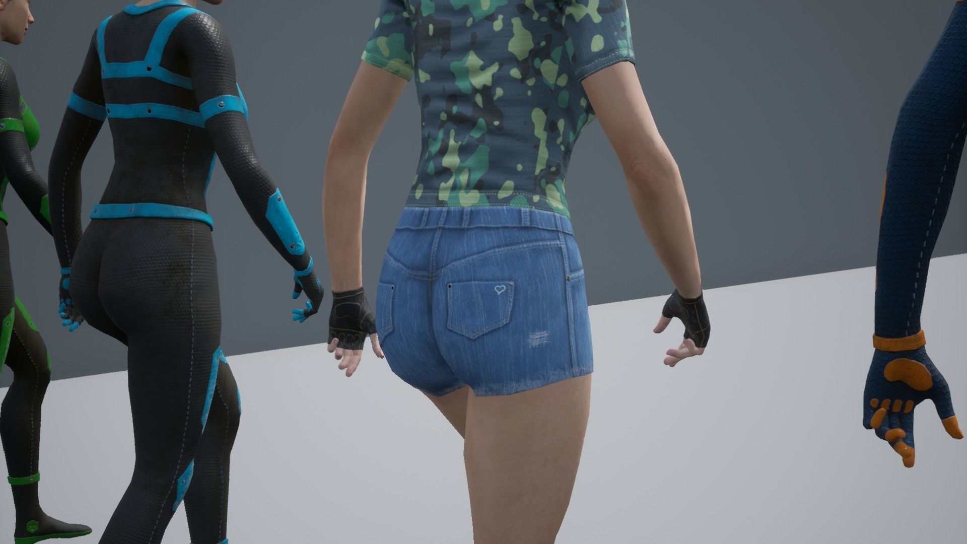 3D model Cyber Girl Sci-Fi Modular Character Unreal Engine 4 Game Ready ...