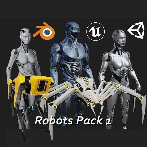 Robots Pack 1 3D Model Collection | CGTrader