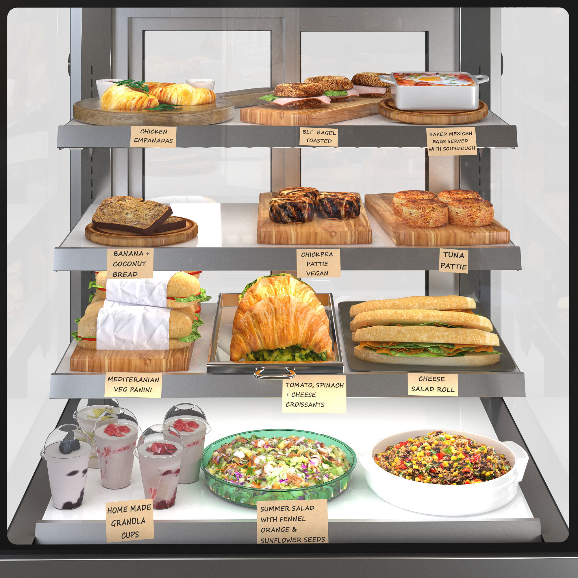 Ambient Food Display 900mm 3D model | CGTrader